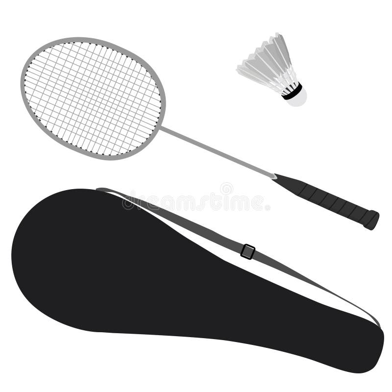 Badminton Racket and Shuttlecock Stock Illustration - Illustration of ...