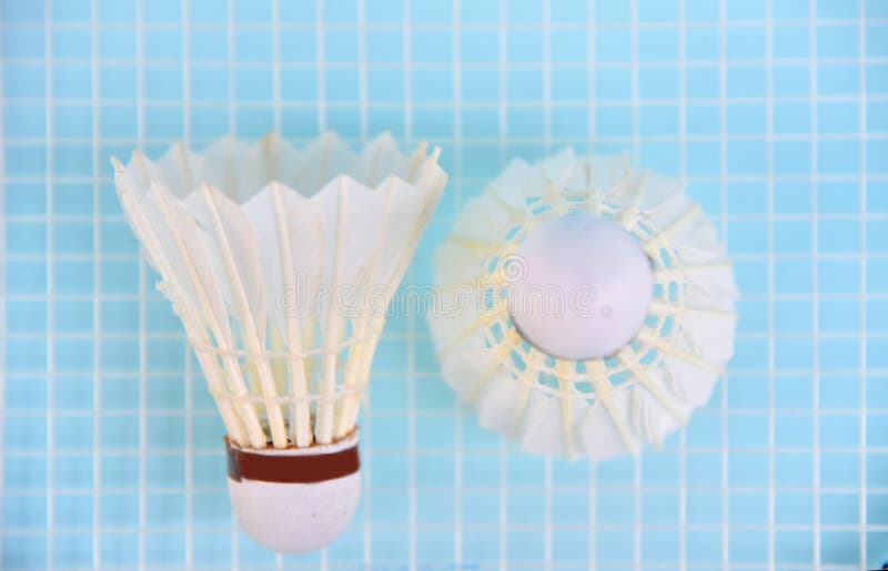 Badminton Shuttelcock on Glass Reflection with Racket As a Background ...