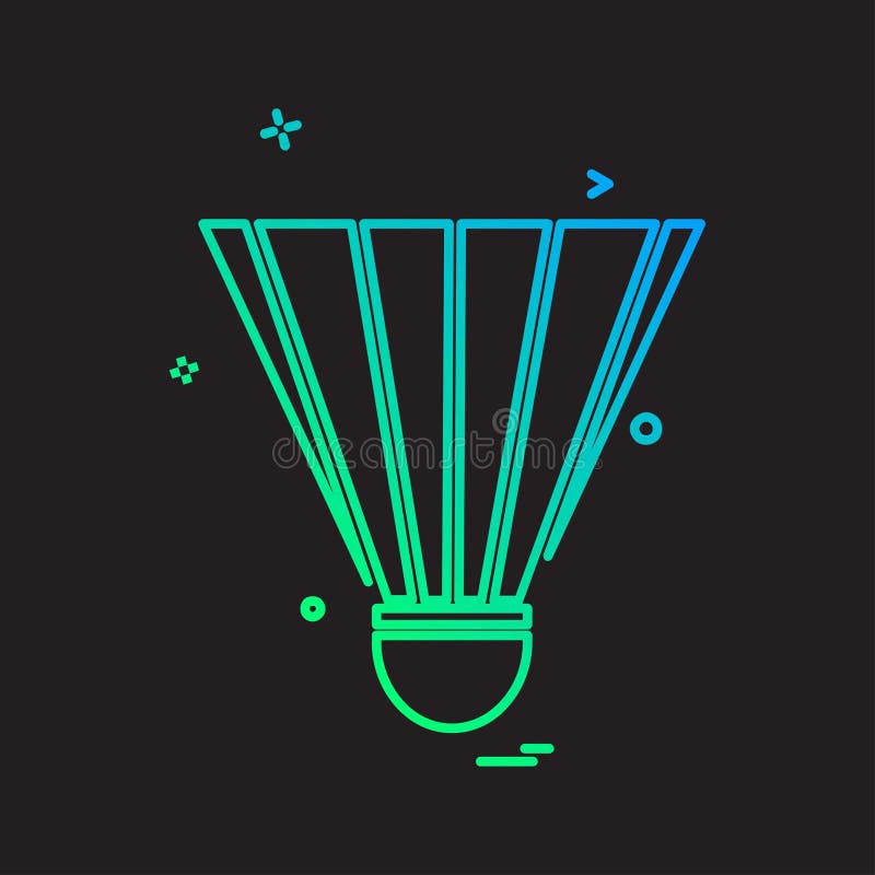 Badminton Shuttle Icon Design Vector Stock Vector - Illustration of ...