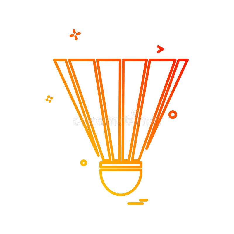 Badminton Shuttle Icon Design Vector Stock Vector - Illustration of ...