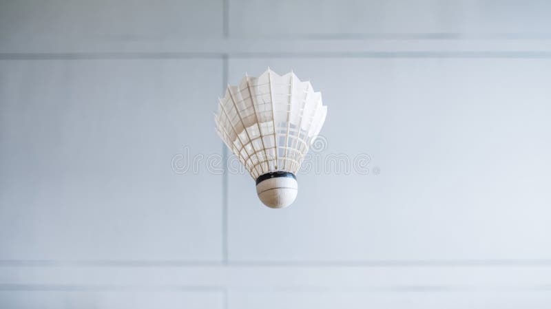 Badminton Shuttlecock Against a Clean White Backdrop, Highlighting ...