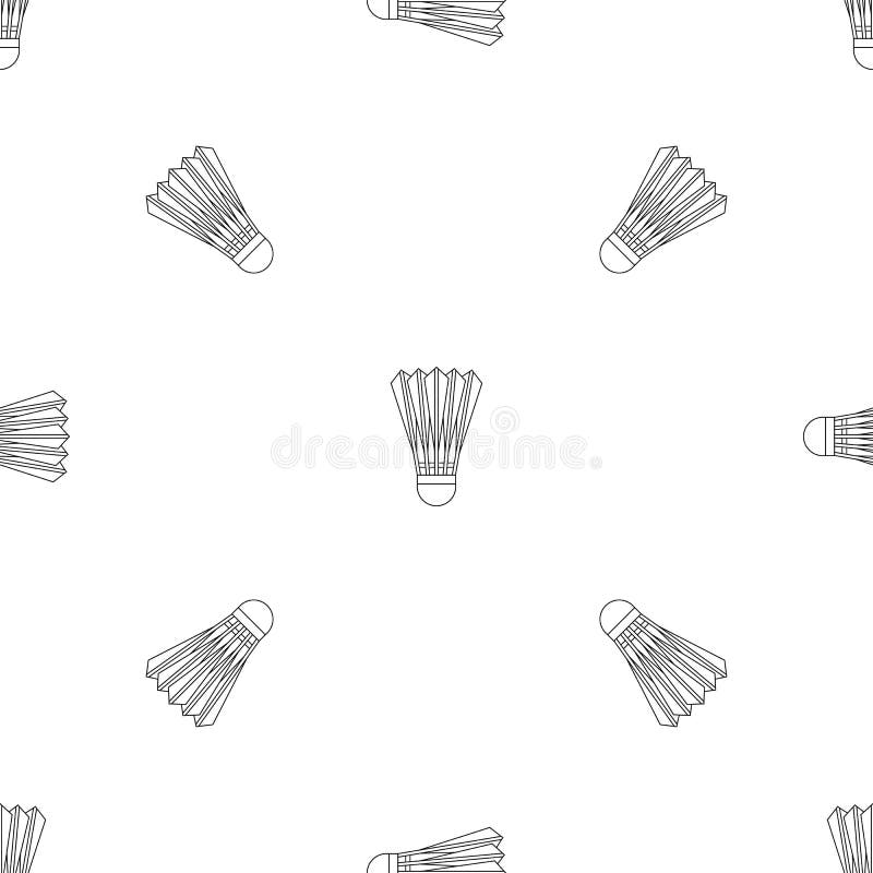 Badminton Shuttlecock Pattern Seamless Vector Stock Vector ...