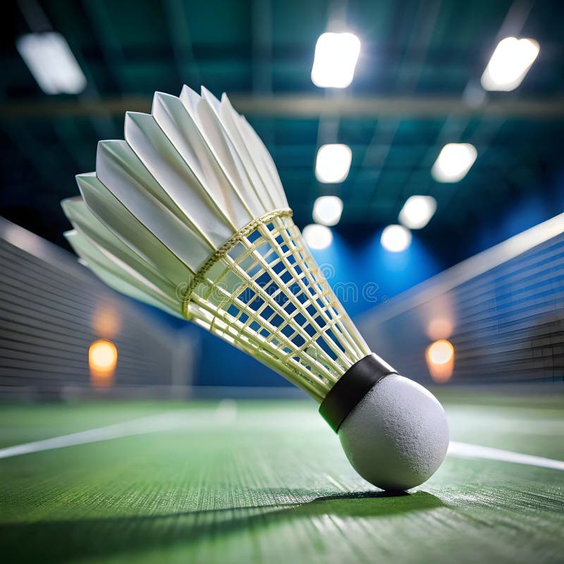 Badminton Shuttlecock Poised for Serve Demonstrating Agility and Power ...