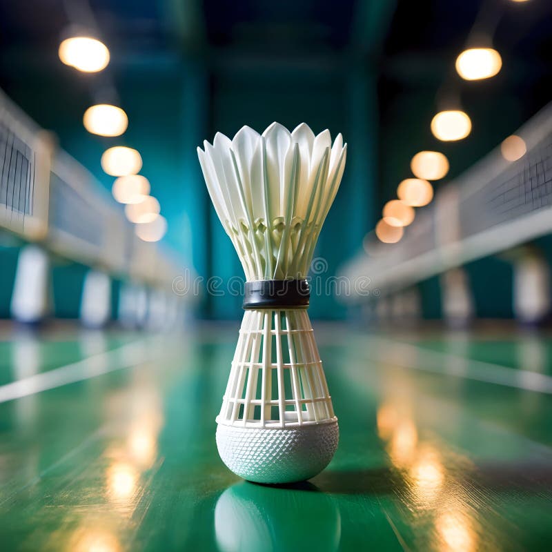 Badminton Shuttlecock Poised for Serve Demonstrating Agility and Power ...