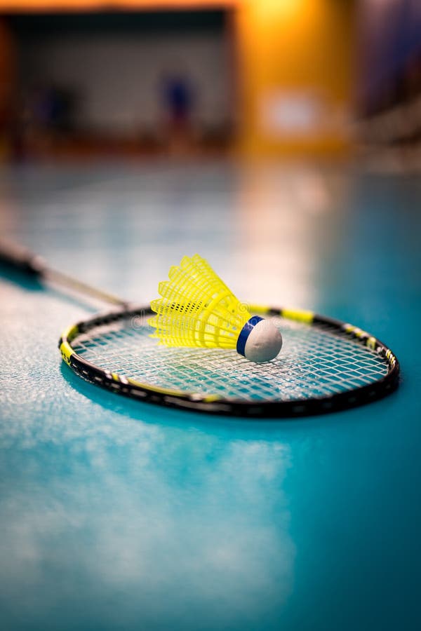 Badminton Shuttlecock and Racket Stock Image - Image of equipment ...
