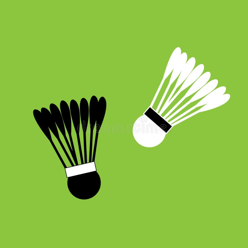 Vector Set of Badminton Racket and Shuttles Stock Vector - Illustration ...