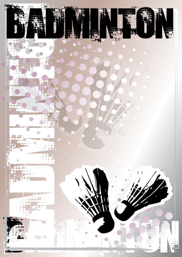 Badminton Silver Poster Background Stock Vector - Illustration of ...