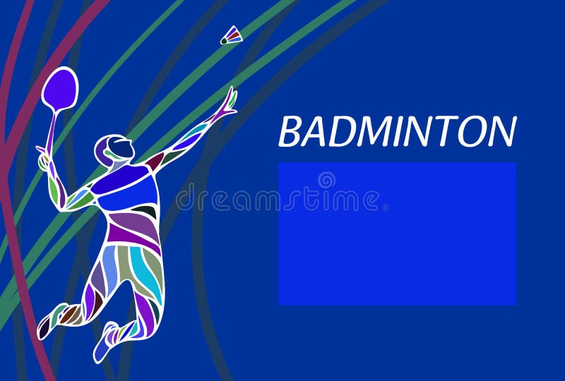 Badminton Sport Invitation Poster or Flyer Background with Empty Space ...