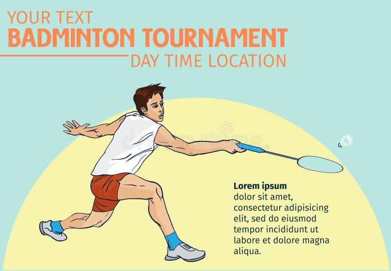 Badminton Sport Invitation Poster or Flyer Background with Empty Space ...