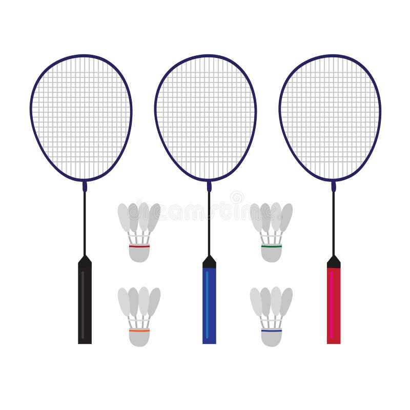 Badminton Vector Collection Design Stock Illustration - Illustration of ...