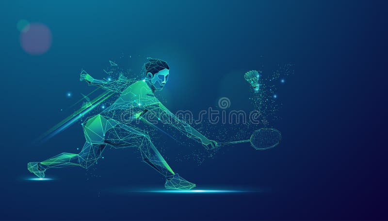 BadmintonAct stock vector. Illustration of exercise - 258762451