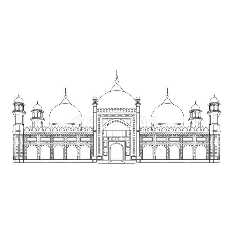 Badshahi Mosque Stock Illustrations – 141 Badshahi Mosque Stock ...