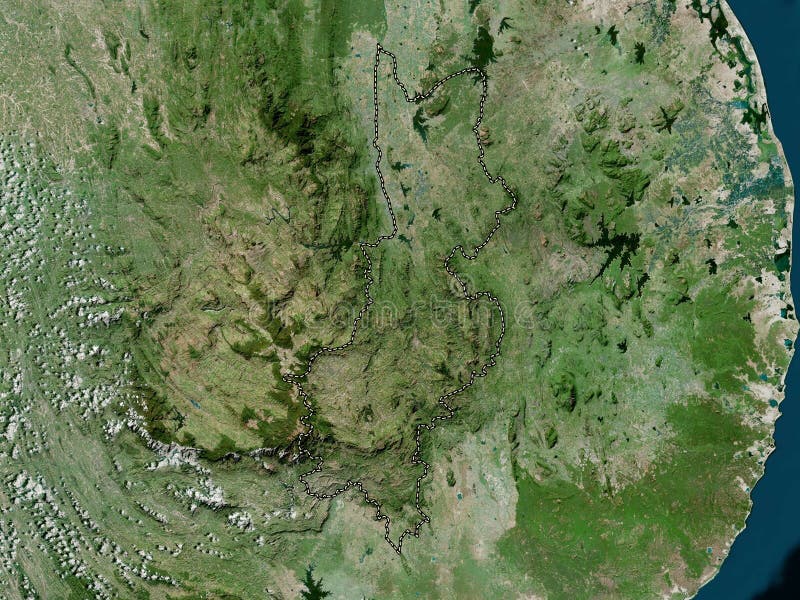 Badulla, Sri Lanka. High-res Satellite. No Legend Stock Illustration ...