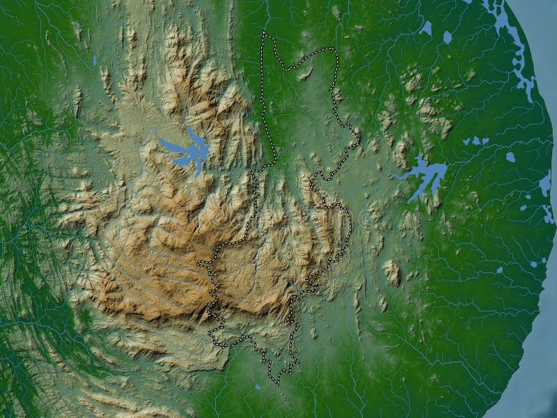 Badulla, Sri Lanka. Physical. No Legend Stock Illustration ...