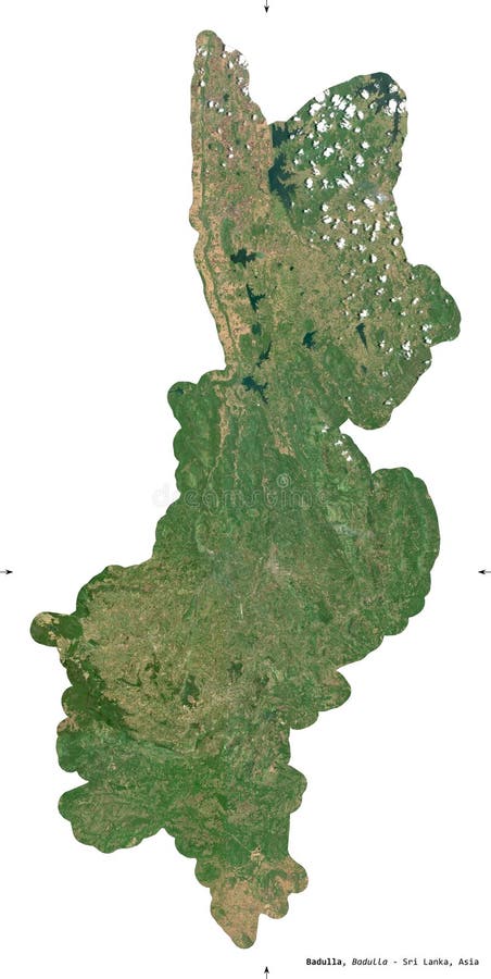 Badulla, Sri Lanka - White Solid. Sentinel-2 Satellite Stock ...