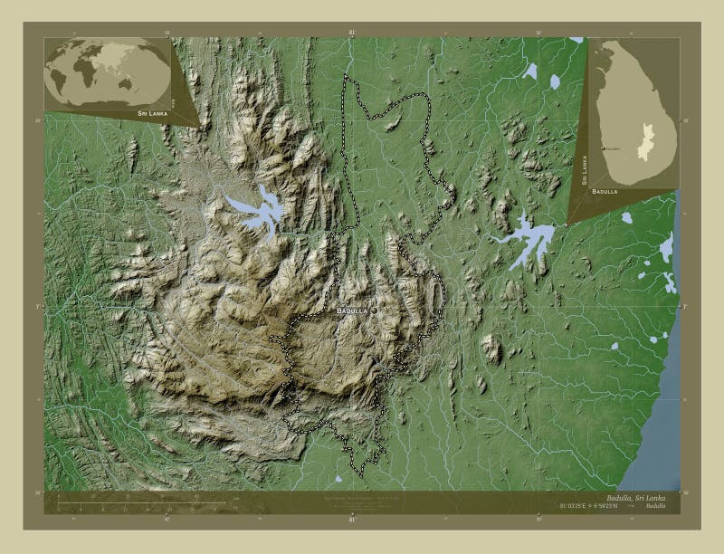 Badulla, Sri Lanka. Wiki. Labelled Points of Cities Stock Illustration ...