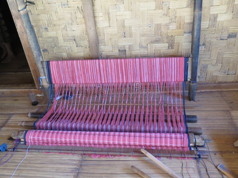 Baduy Tribe Traditional Woven Fabric Handmade Using Vintage Loom Stock ...