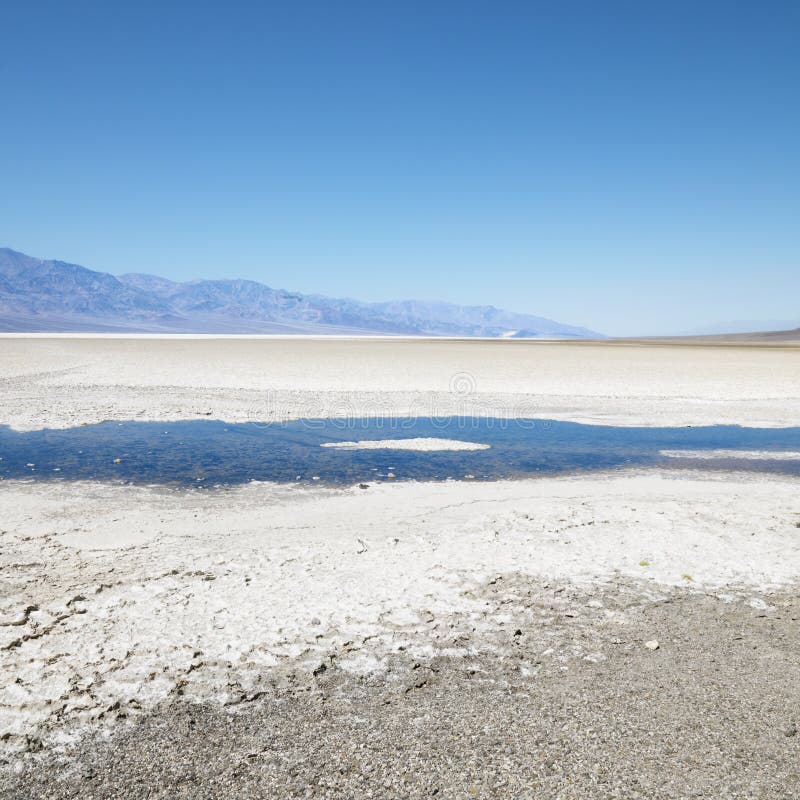 Badwater Basin in Death Valley. Stock Image - Image of overlook, scenic ...
