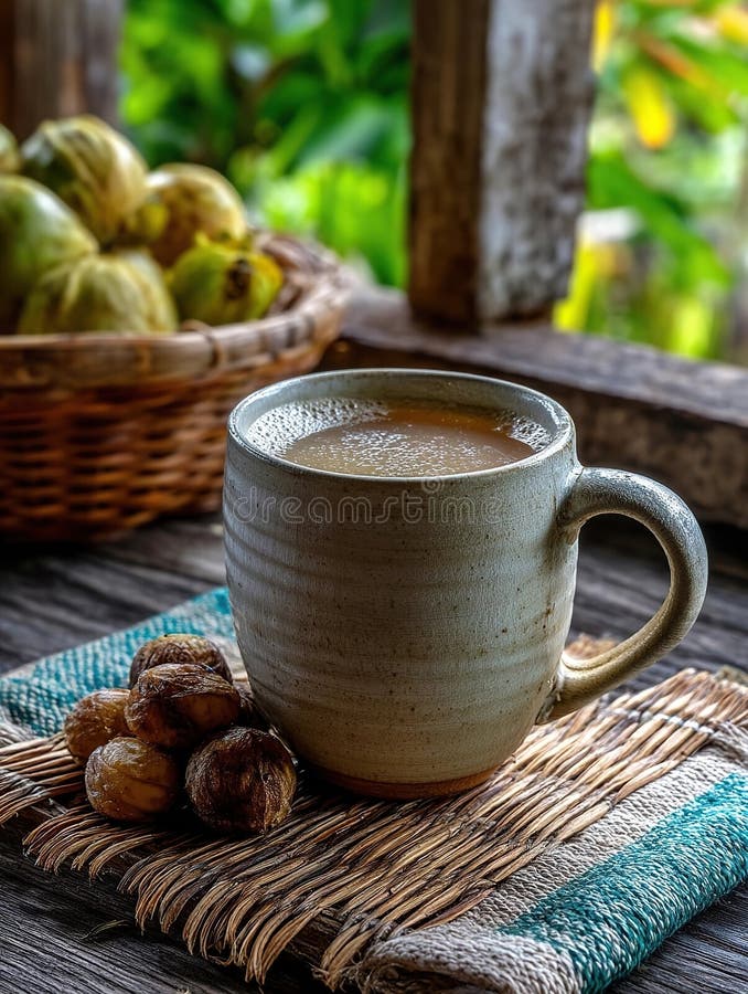 Bael Fruit Tea Thai Drinks Close Up View Stock Illustration ...