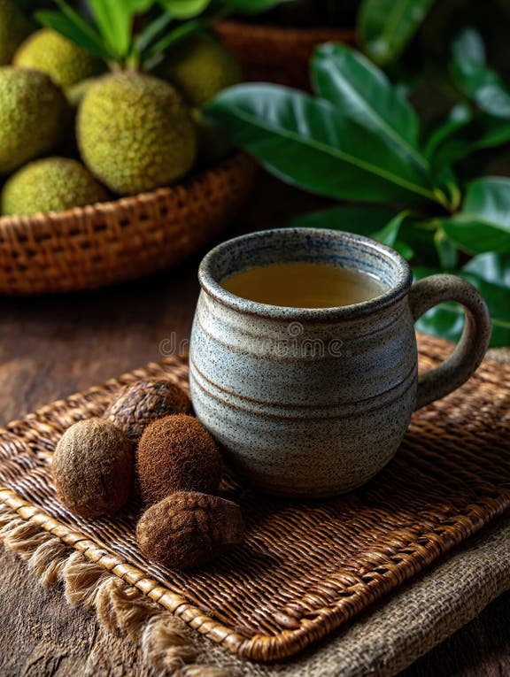 Bael Fruit Tea Thai Drinks Close Up View Stock Illustration ...