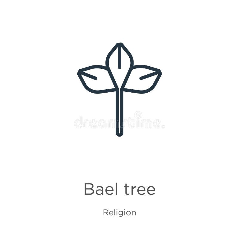 Bael Tree Icon in Different Style Vector Illustration. Two Colored and ...