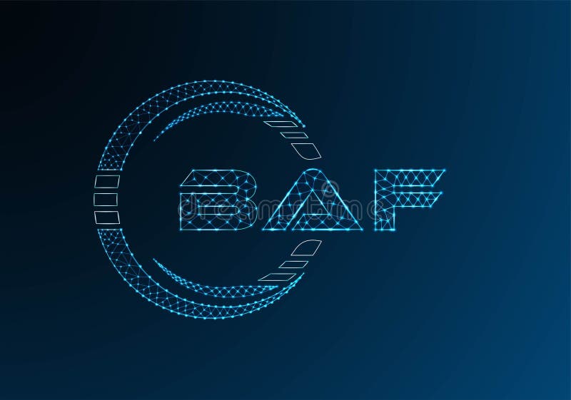 BAF Low Poly Letter Logo Vector Design. BAF Lower Poly Logo Stock ...