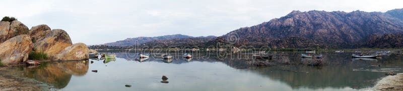 Bafa lake stock photo. Image of boat, panorama, rock - 41231662