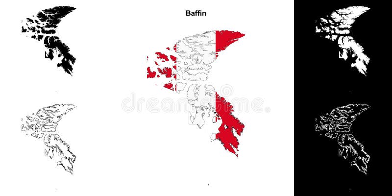 Baffin outline map stock vector. Illustration of territory - 361008496