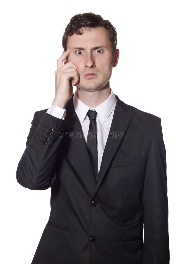 274 Young Man Suit Scratching Head Stock Photos - Free & Royalty-Free ...