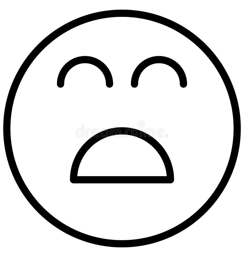 Baffled Emoticon, Laugh Vector Isolated Icon Which Can Easily Modify or ...