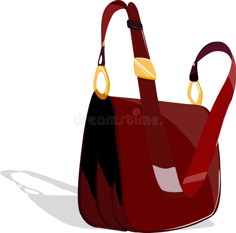 Red Hand Bag stock vector. Illustration of female, abstract - 5186347