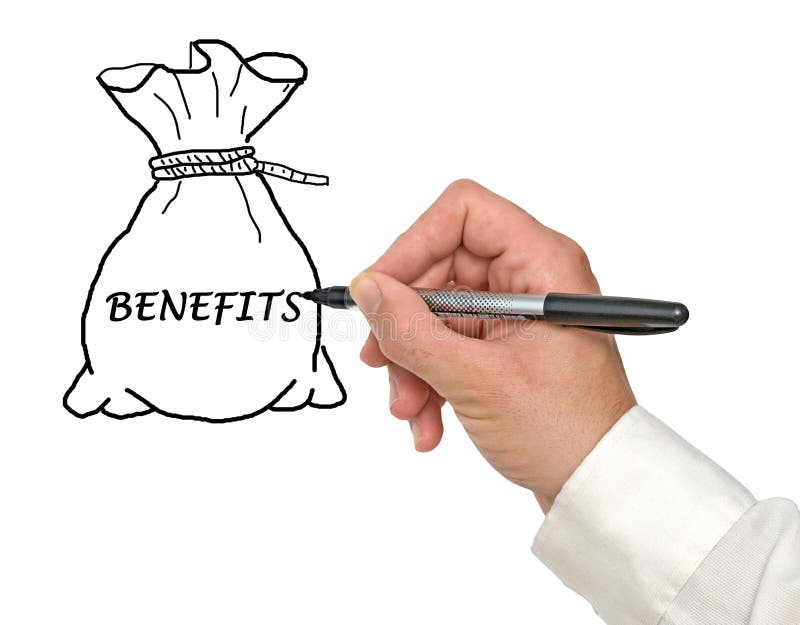 Bag with benefits stock image. Image of benefits, bonus - 85693281