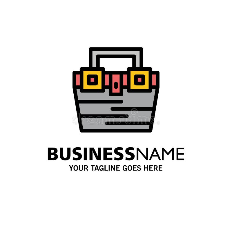 Bag, Box, Construction, Material, Toolkit Business Logo Template. Flat ...