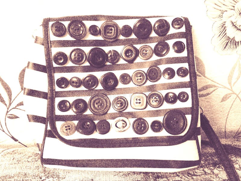 Bag with Buttons and Stripes Stock Photo - Image of tree, life: 148083748