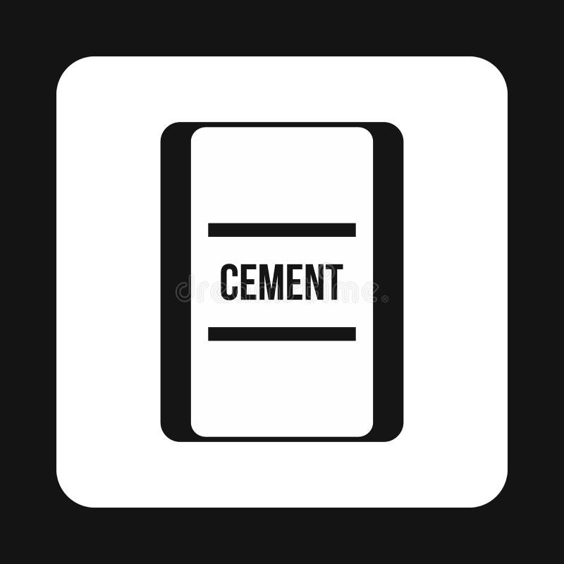 Bag of Cement Icon, Simple Style Stock Illustration - Illustration of ...