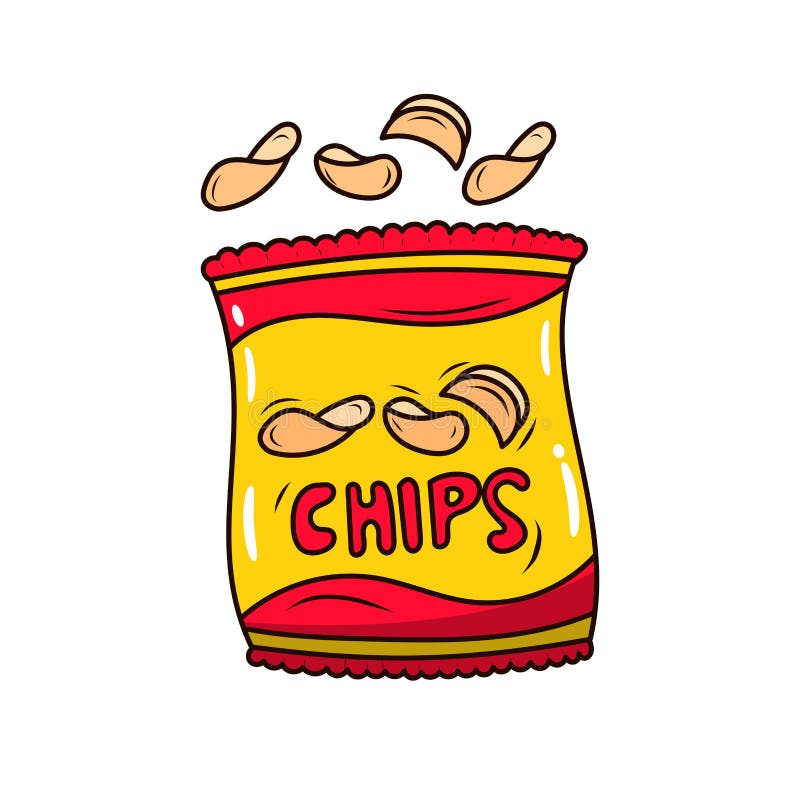 Cartoon Bag Of Potato Chips