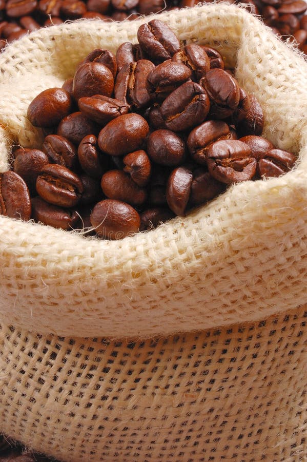 Bag of coffee stock image. Image of coffee, brown, texture - 7153487