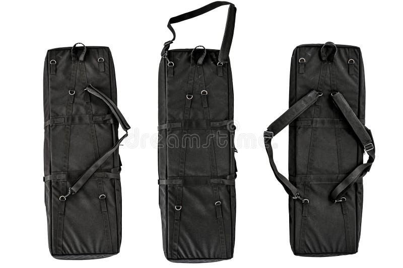 Bag for Concealed Carry of Submachine Gun. Isolated Stock Image - Image ...