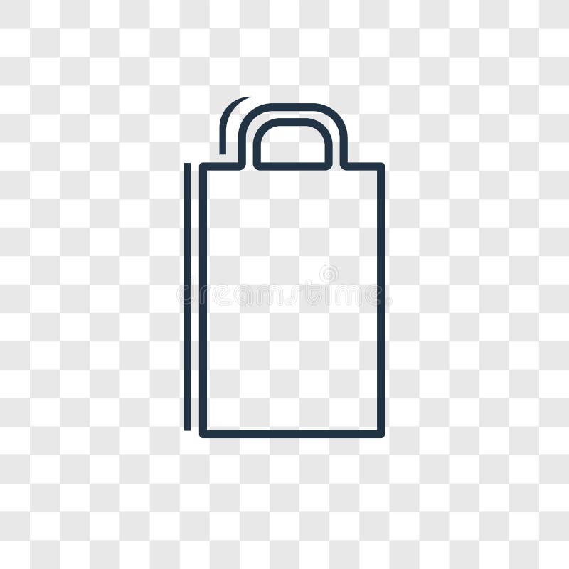 Bag Concept Vector Linear Icon Isolated on Transparent Background, Bag ...
