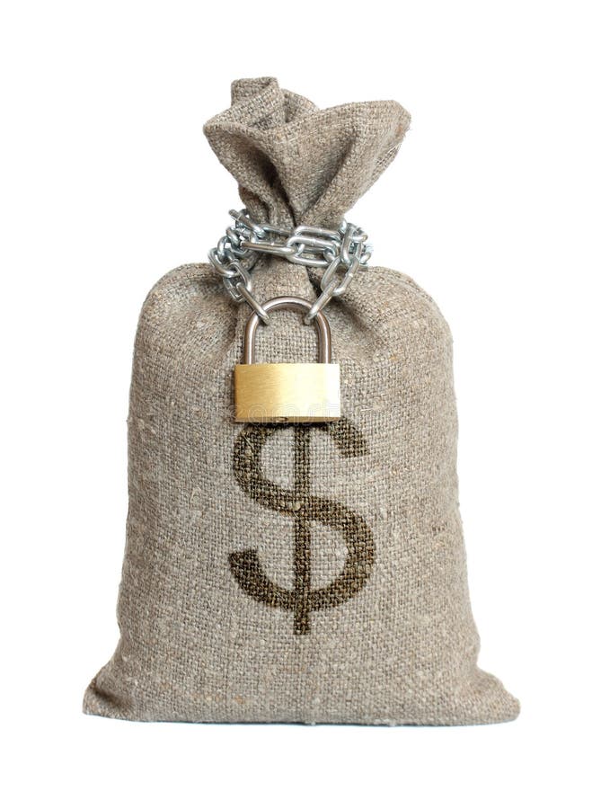 A View of Three Money Bags with US Dollar Sign Stock Photo - Image of ...