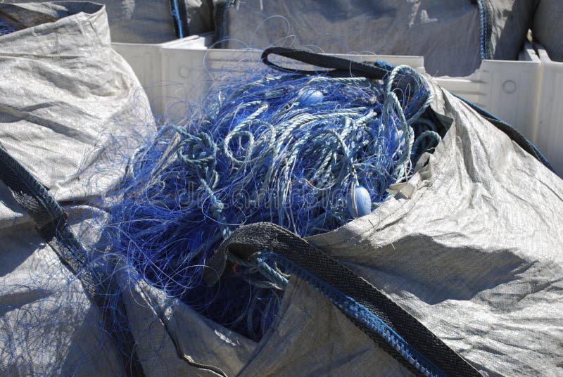 Bag with a fishing net. stock image. Image of design - 76771845