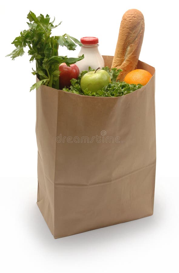 Bag of Groceries 2 stock image. Image of carry, bagged - 368325