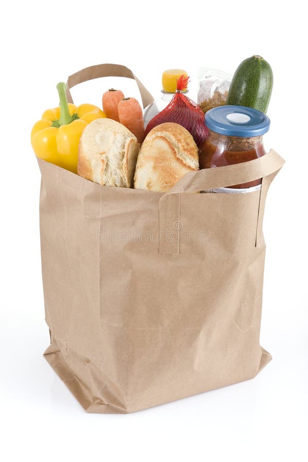 Bag of groceries stock image. Image of eating, glass, vertical - 7425497