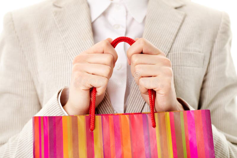 Bag in hand stock photo. Image of package, color, object - 24763908