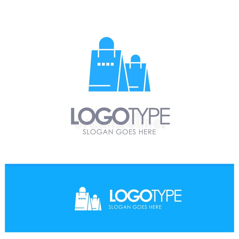 Bag, Handbag, Shopping, Shop Blue Logo Vector Stock Vector ...