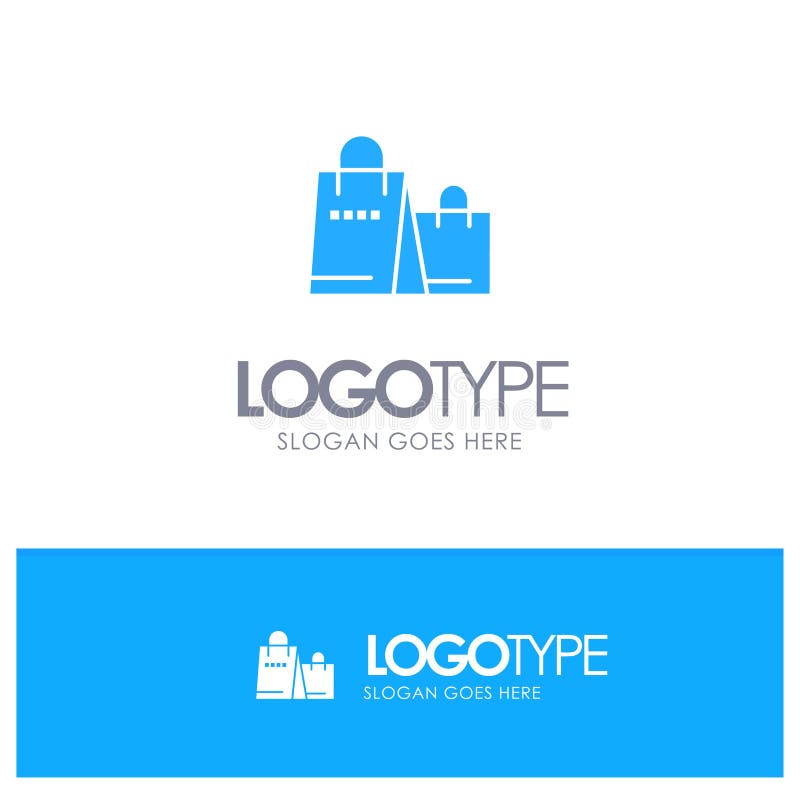 Bag, Handbag, Shopping, Shop Blue Logo Vector Stock Vector ...