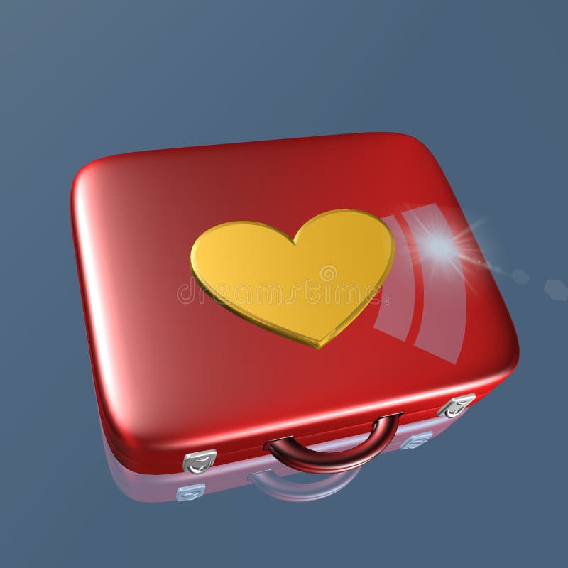 Bag with Heart,illustration Stock Illustration - Illustration of ...