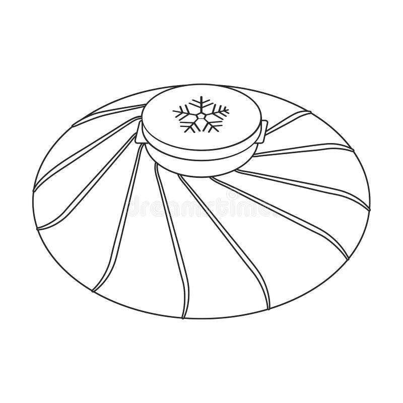 Bag Ice Vector Outline Icon. Vector Illustration Cold Pouch on White ...