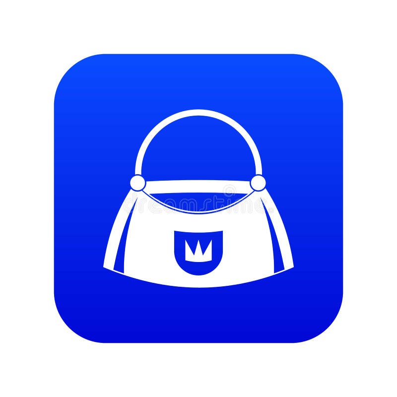 Bag icon digital blue stock vector. Illustration of logo - 150171286
