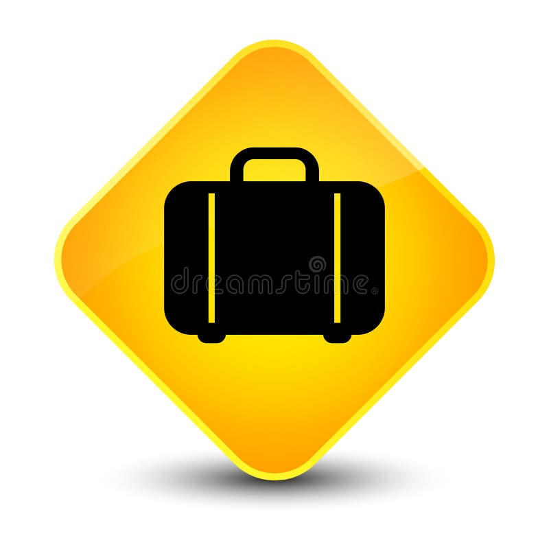 Bag Icon Elegant Yellow Diamond Button Stock Illustration ...